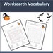 No PREP GIANT HALLOWEEN Vocabulary Word Search Puzzle Worksheet Back to ...