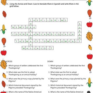 Thanksgiving Trivia Game Bundle: History, Decoding, Crossword ...