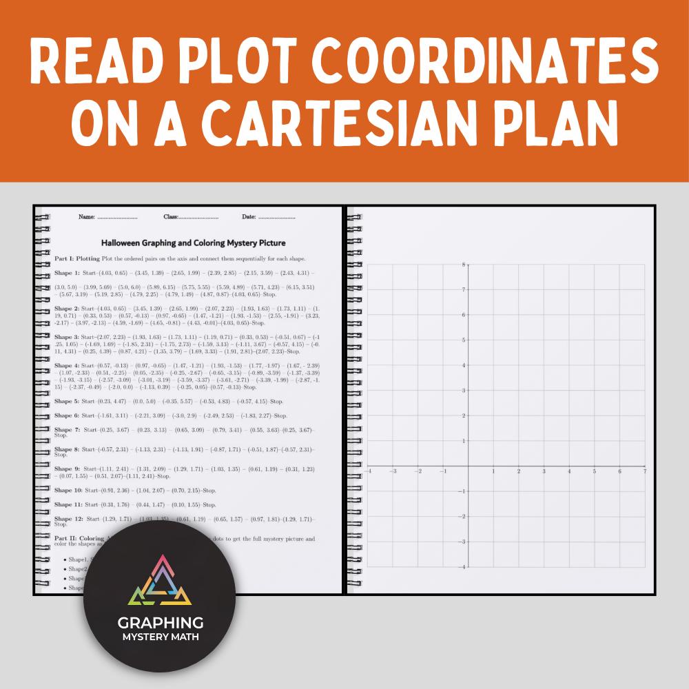 Halloween Bat Graphing: Cartesian Plane Mystery Picture (instant ...