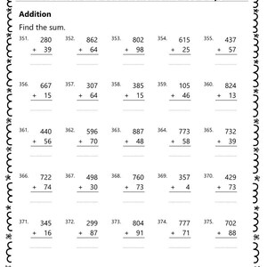 1st and 2nd Grade Math Worksheets Bundle | Addition & Subtraction ...