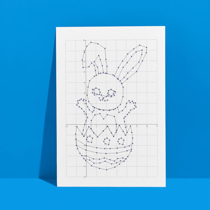 Easter Coordinate Plane Mystery Graphing Picture and Coloring Shapes 4 ...