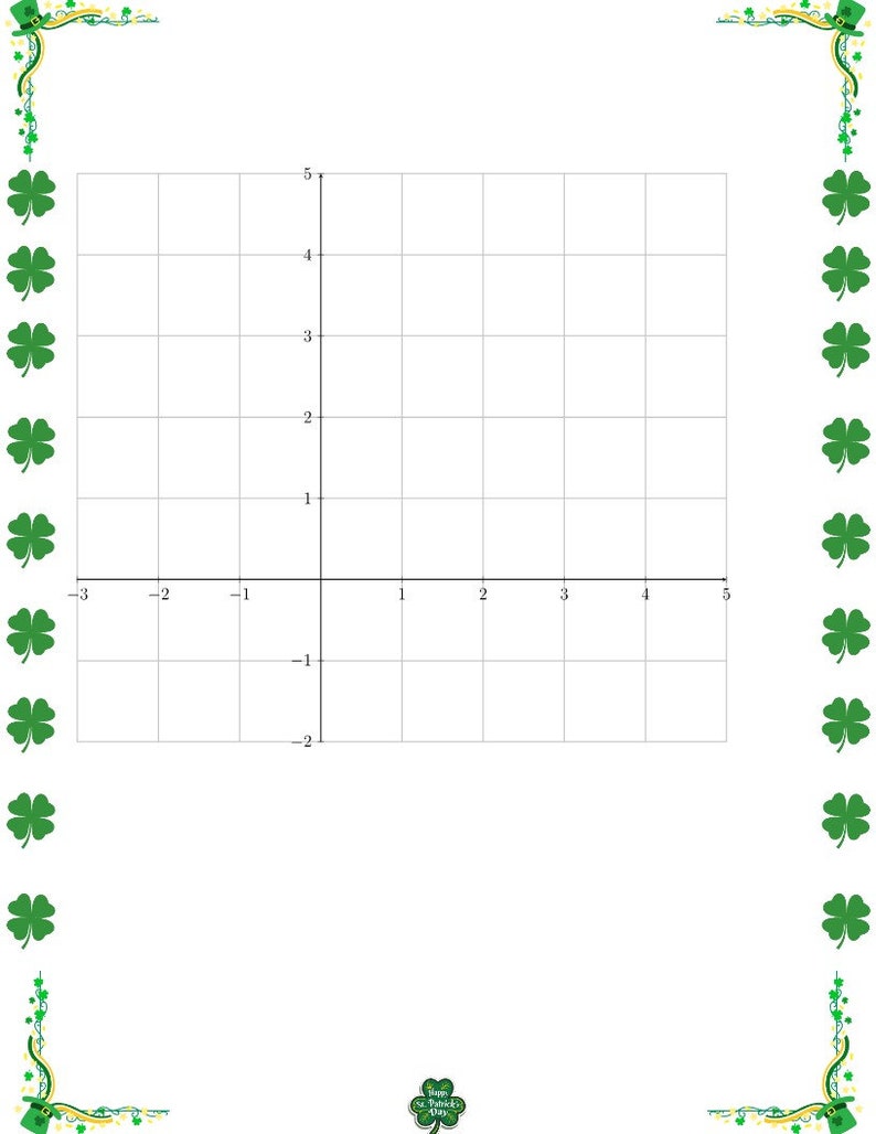 St. Patrick's Day Mystery Picture: Coordinate Graphing Activity - Etsy