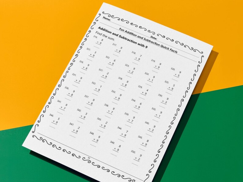 Math Fact Fluency: Addition & Subtraction Exercises (PDF Download) - Etsy