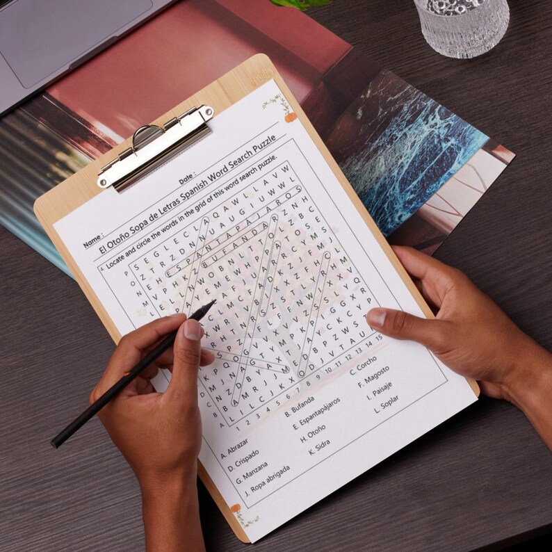Wordsearch Game in Spanish Espanol Sopa De Letras Actividad 7 Puzzles ...