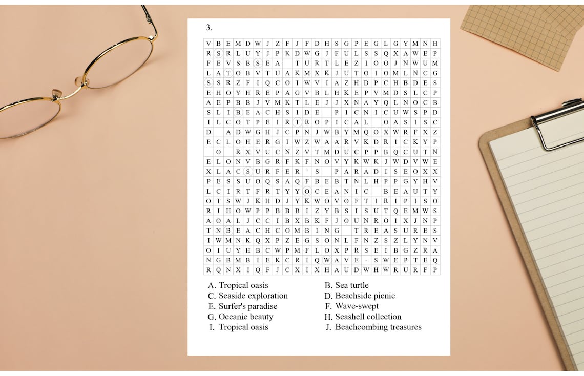 Word Search Puzzle 100 Printable Puzzle Pages for Kids and Adults ...
