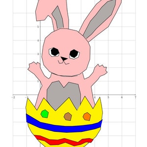 Easter Coordinate Plane Mystery Graphing Picture and Coloring Shapes 4 ...