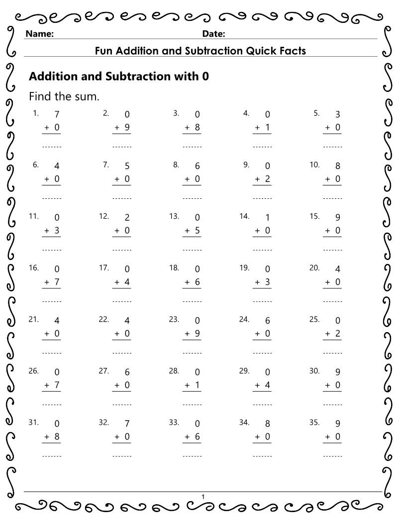 Math Fact Fluency: Addition & Subtraction Exercises (PDF Download) - Etsy