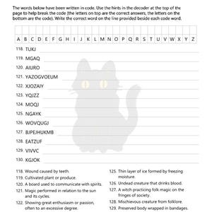 Halloween Decoding Bundle of 10 Puzzles | Vocabulary Activity Instant ...