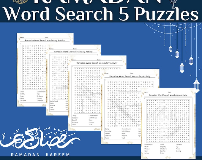 Eid Word Search - INSTANT DOWNLOAD - Etsy Canada