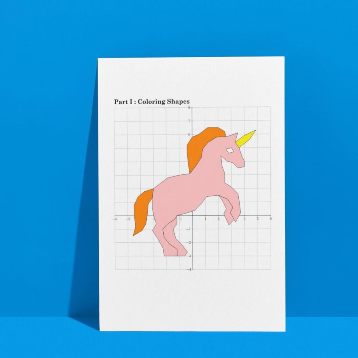 No Prep Beautiful Unicorn Coordinate Plane Math Mystery Graphing ...