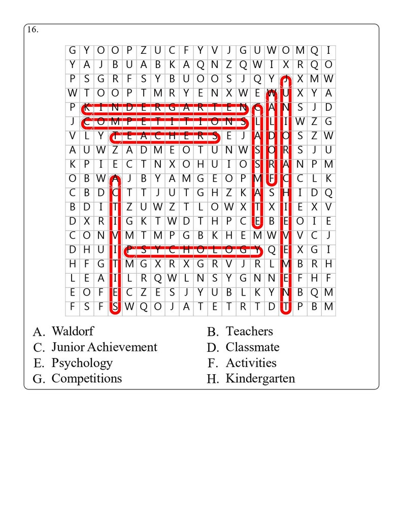 Word Puzzle Game Low Vision Word Search Puzzle Books for Visually ...