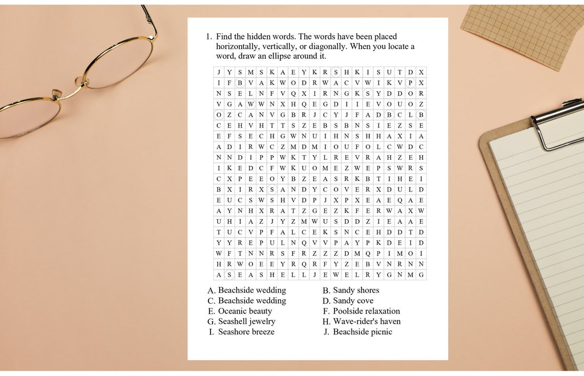Word Search Puzzle 100 Printable Puzzle Pages for Kids and Adults ...