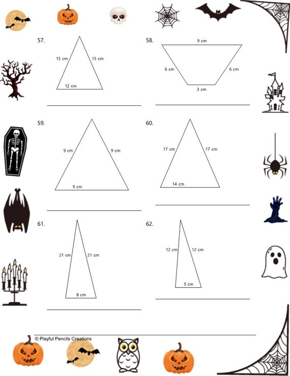 Halloween Geometry Worksheet