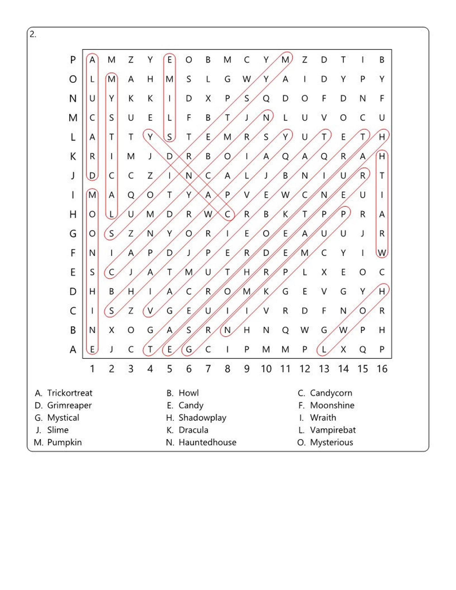 No PREP GIANT HALLOWEEN Vocabulary Word Search Puzzle Worksheet Back to ...