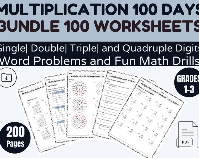 Multiplication 1 Minute Drill V 10 Math Worksheets With Answers/ Pdf ...