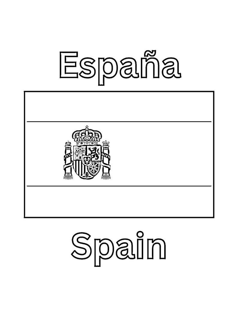 Actividad para colorear banderines con banderas del Mes Nacional de la Herencia Hispana ...