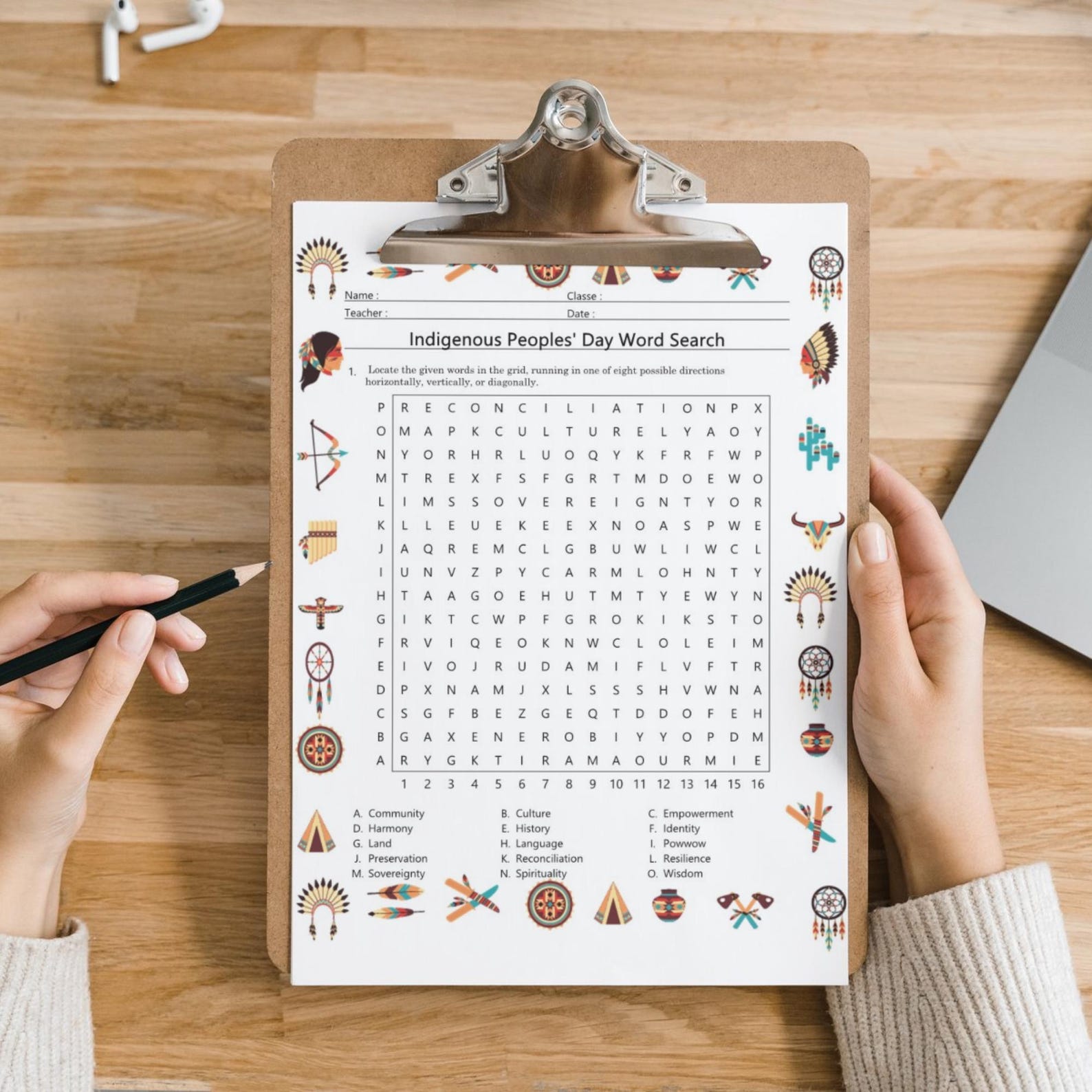 Indigenous Peoples’ Day Word Search Printables – 3 Vocabulary Puzzles ...