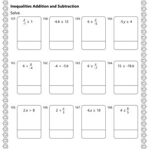 Halloween Inequalities, 16 Worksheets Homeschool Math, Middle School ...