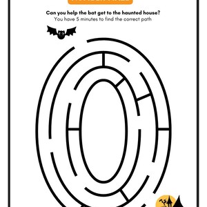 Halloween Number Maze Printable Number Maze Worksheets, Number ...