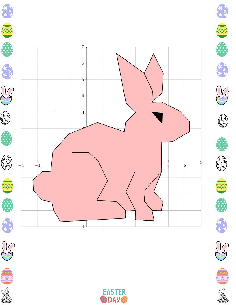 Easter Bunny Spring Coordinate Plane Mystery Graphing Picture Plotting ...