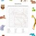Spanish Animal Names Nombres De Animales Sopa De Letras Y Crucigrama ...