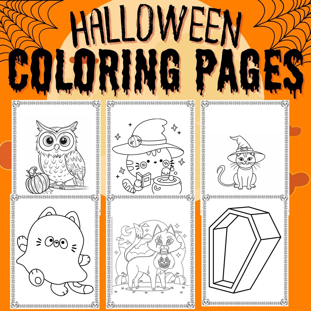 Halloween Coloring Pages Printable – 30 Fun & Spooky Designs for Kids ...