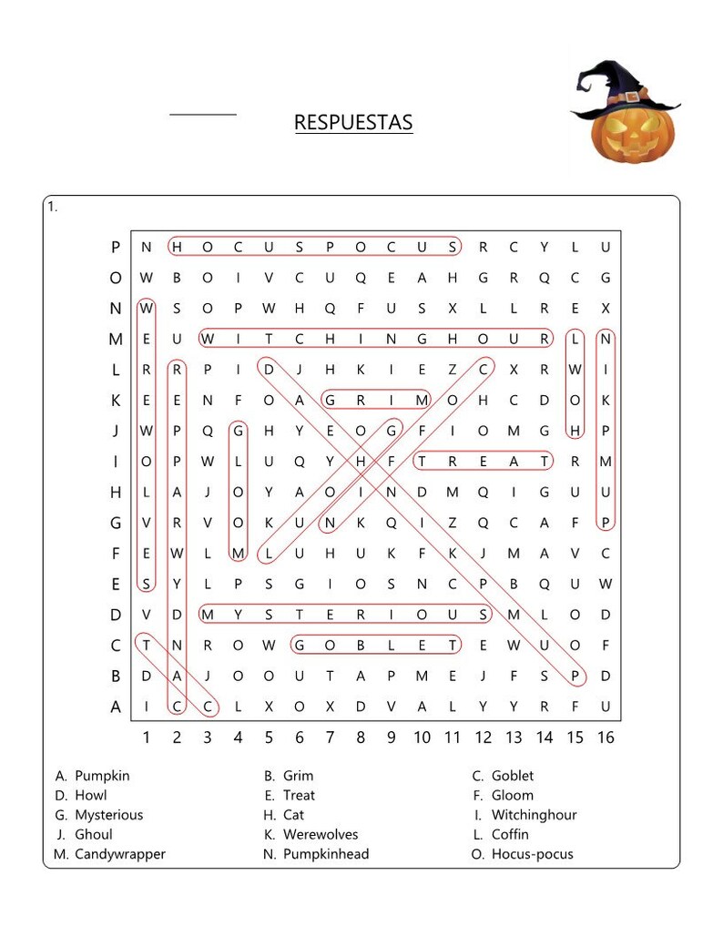 No PREP GIANT HALLOWEEN Vocabulary Word Search Puzzle Worksheet Back to ...