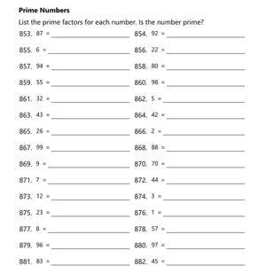 Conquer Factors, LCM, GCF, Multiples, and Primes Printable Worksheets ...