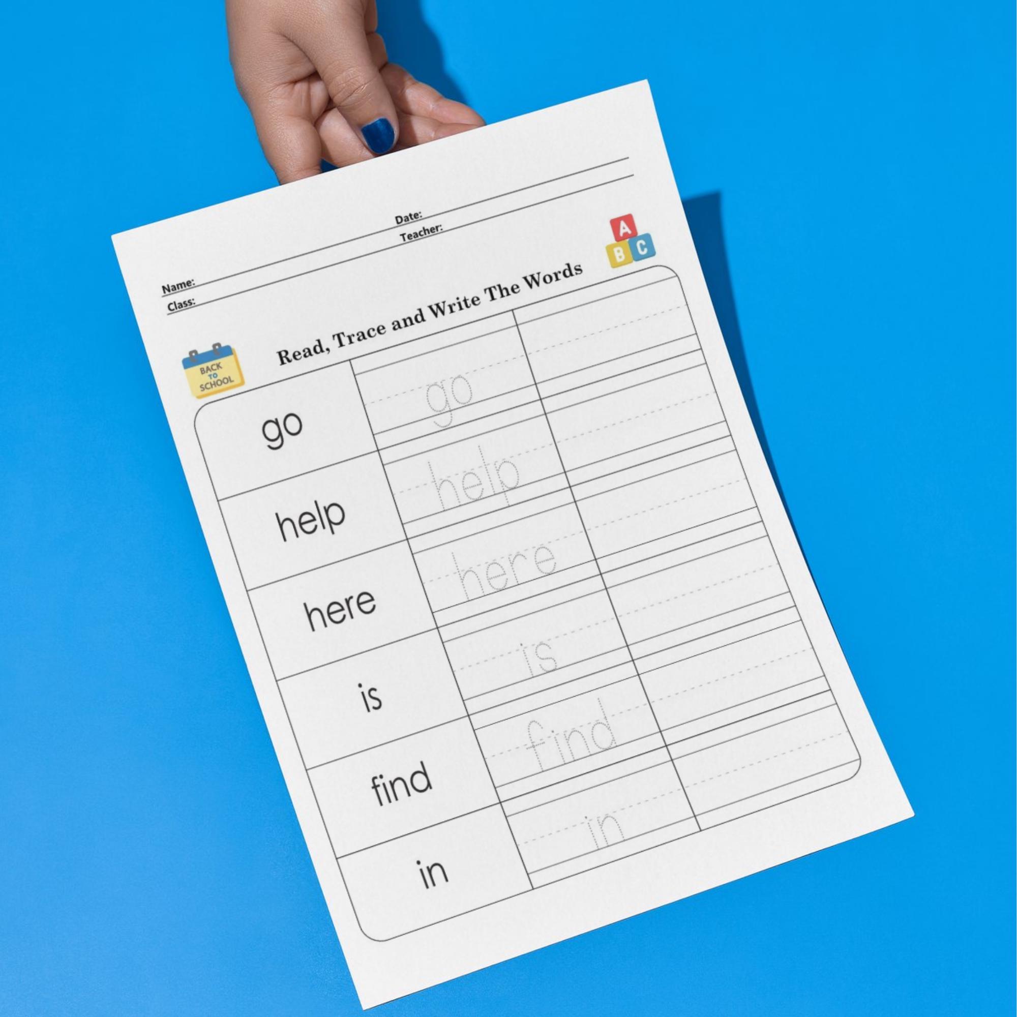 Trace the Words Worksheet: A-Z Sight Words (ages 3-7) (printable) - Etsy