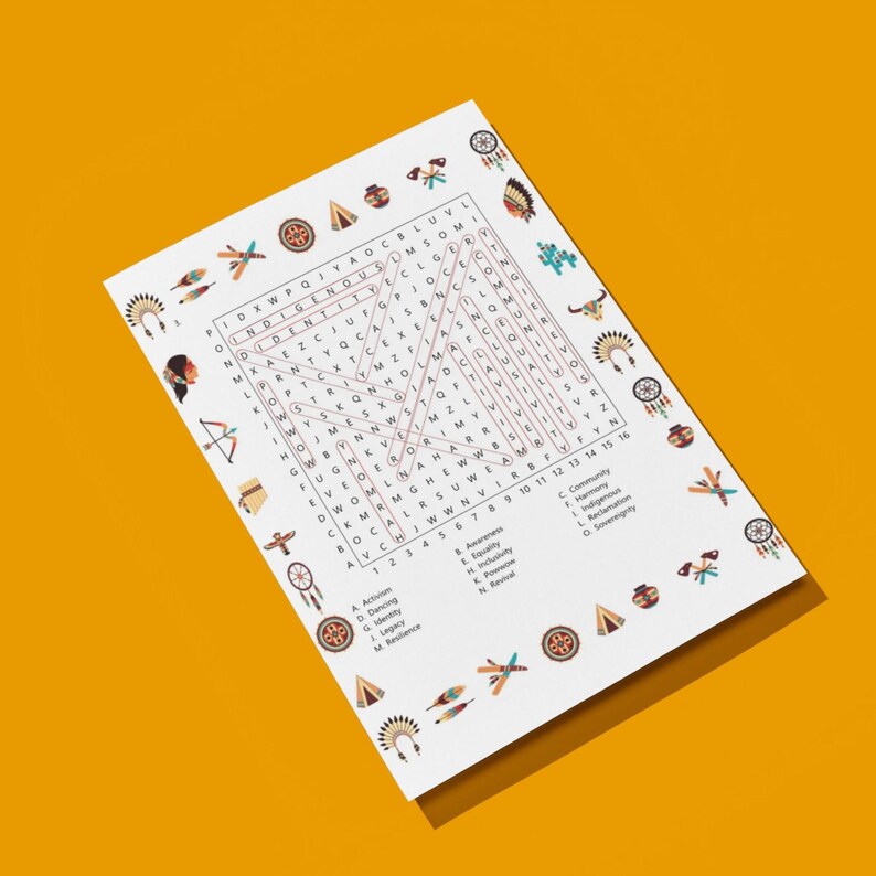 Indigenous Peoples’ Day Word Search Printables – 3 Vocabulary Puzzles ...
