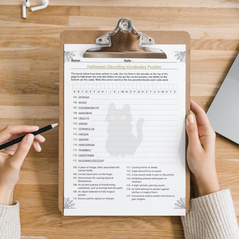 Halloween Decoding Bundle of 10 Puzzles | Vocabulary Activity Instant ...