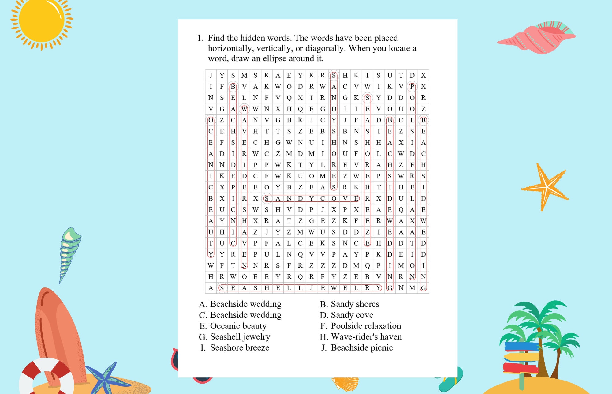 Word Search Puzzle 100 Printable Puzzle Pages for Kids and Adults ...