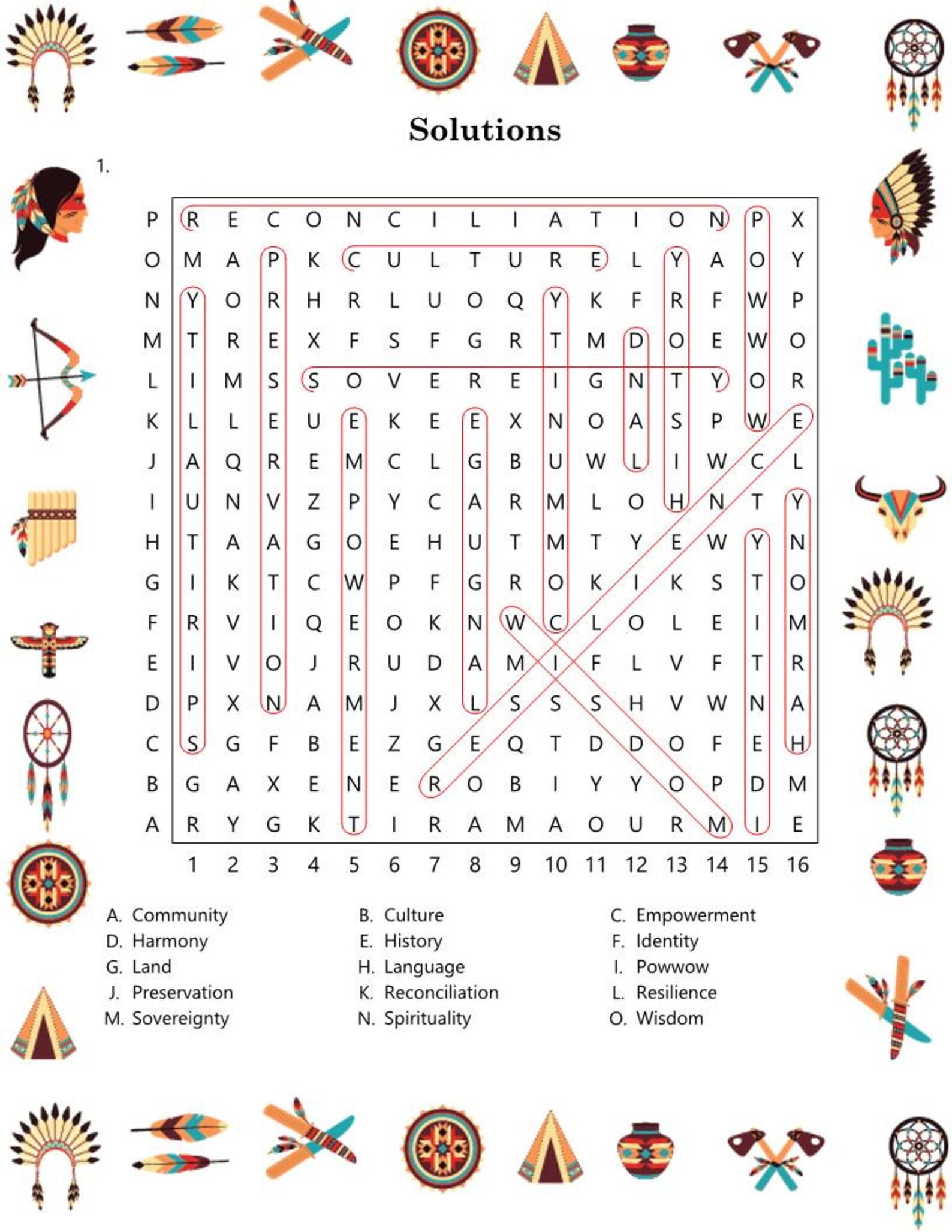 Indigenous Peoples’ Day Word Search Printables – 3 Vocabulary Puzzles ...