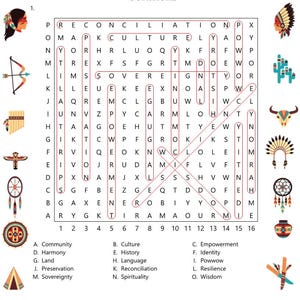 Indigenous Peoples’ Day Word Search Printables – 3 Vocabulary Puzzles ...