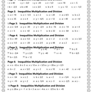 Halloween Inequalities, 16 Worksheets Homeschool Math, Middle School ...