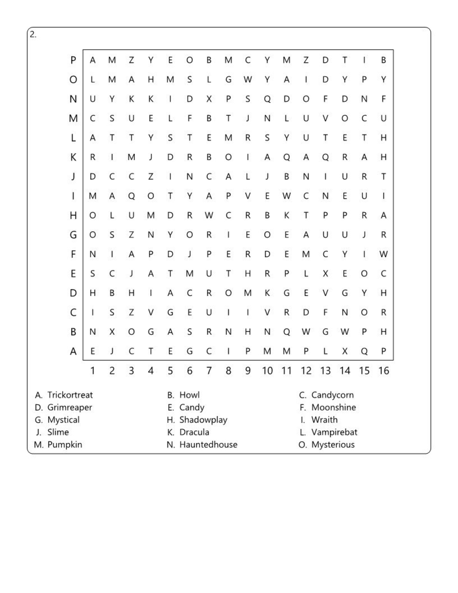 No PREP GIANT HALLOWEEN Vocabulary Word Search Puzzle Worksheet Back to ...