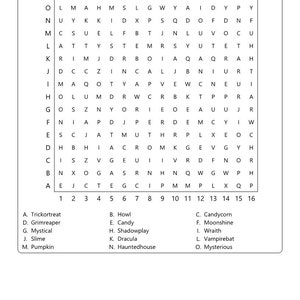 No PREP GIANT HALLOWEEN Vocabulary Word Search Puzzle Worksheet Back to ...