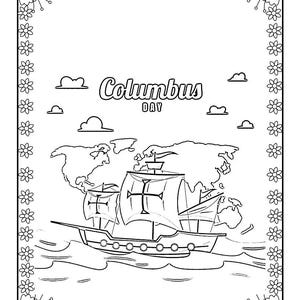 Columbus Day Coloring Pages 30 Sheets Printable Columbus Day Indigenous ...