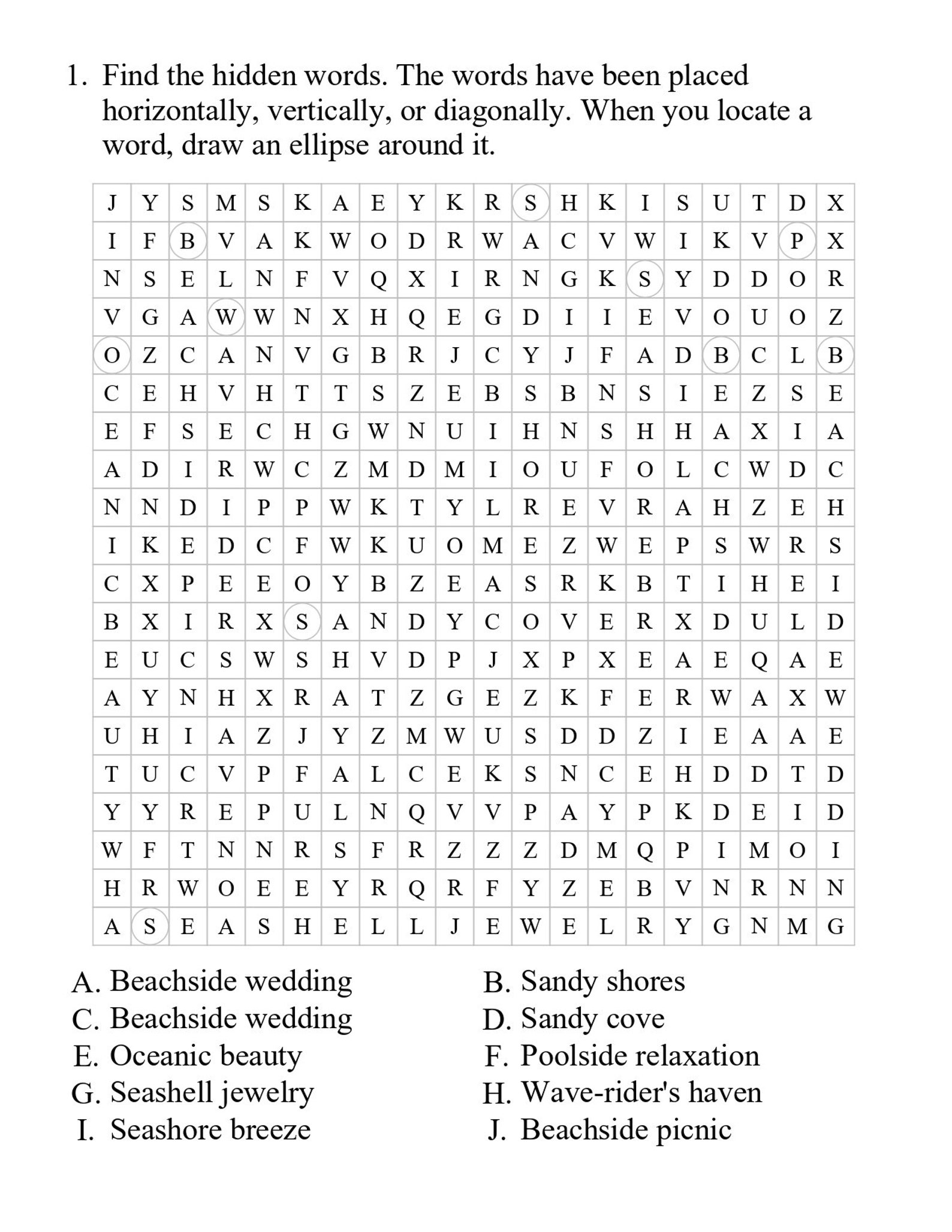 Word Search Puzzle 100 Printable Puzzle Pages for Kids and Adults ...