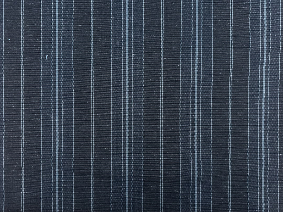 Blue Shadow Stripes Fabric by the Yard - Etsy
