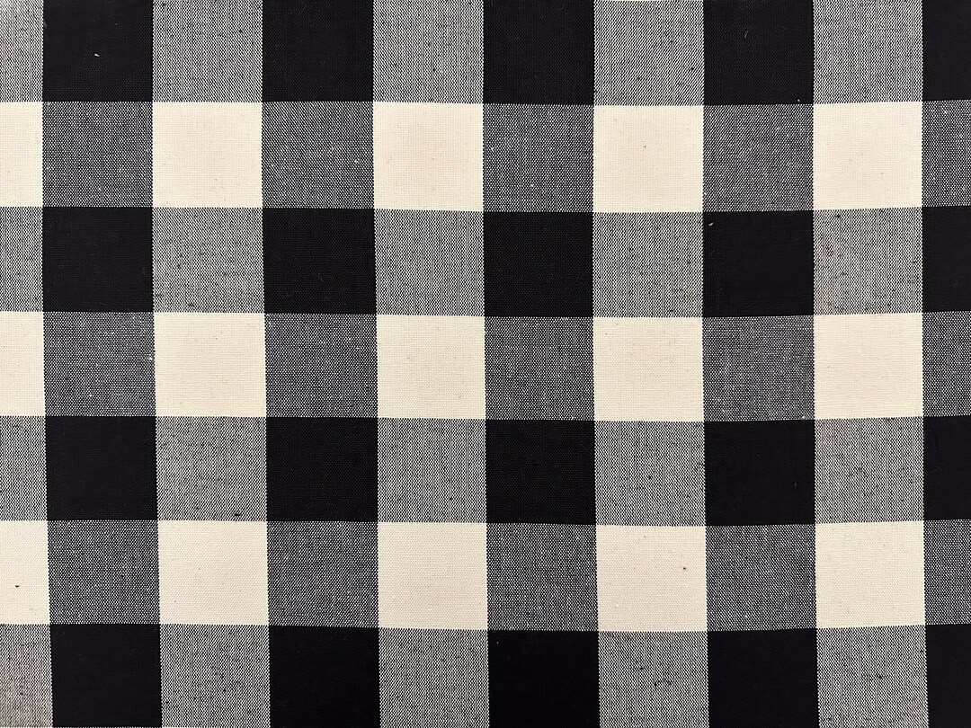 Black and White Buffalo Check | Fabric by the Yard, Upholstery, Sewing ...