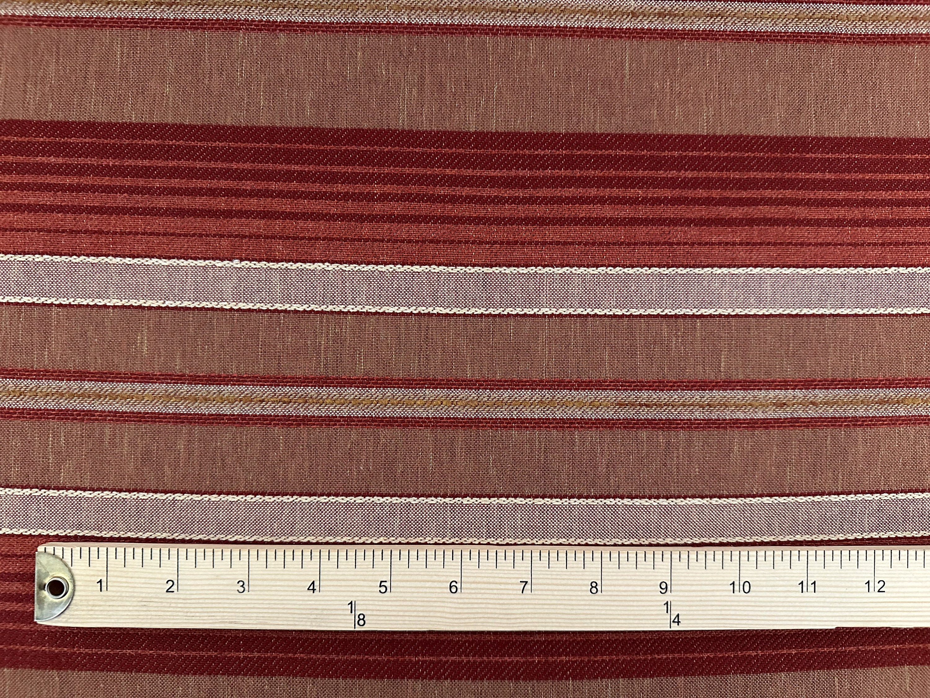 Balanced Red Stripes | Fabric by the Yard, Upholstery, Sewing ...