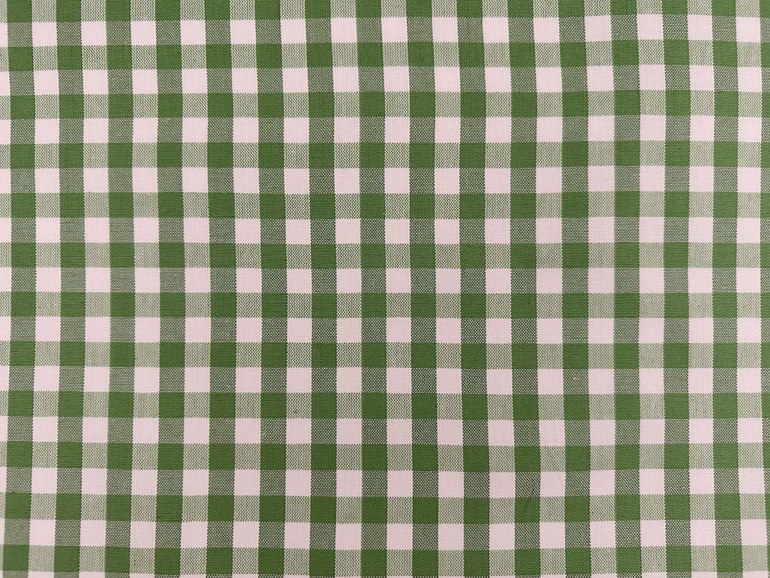 Green Picnic Gingham | Fabric by the Yard, Upholstery, Sewing ...