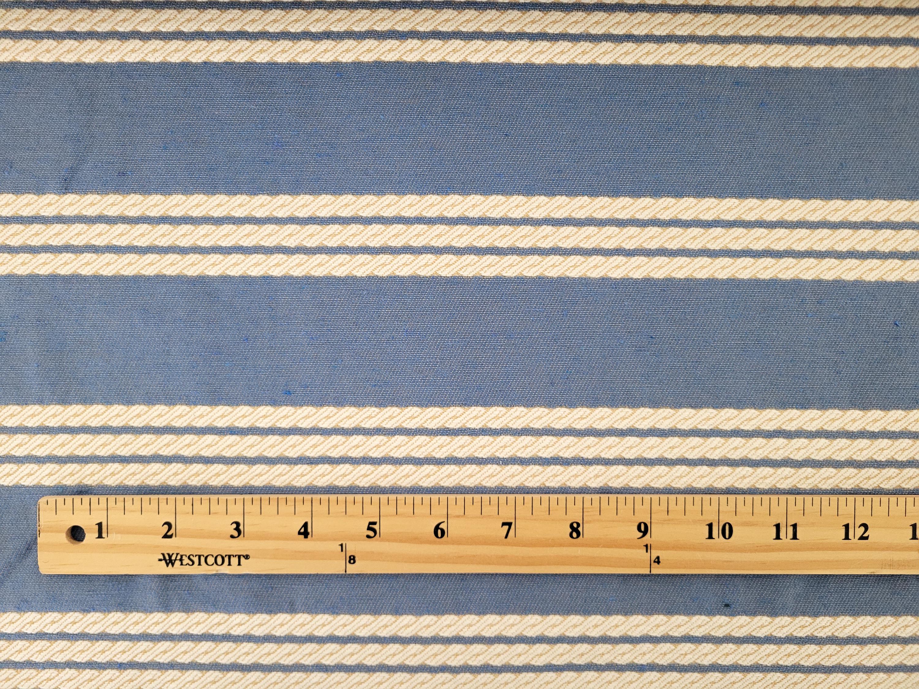Blue Rope Stripe | Fabric by the Yard, Upholstery, Sewing, Upholstery ...
