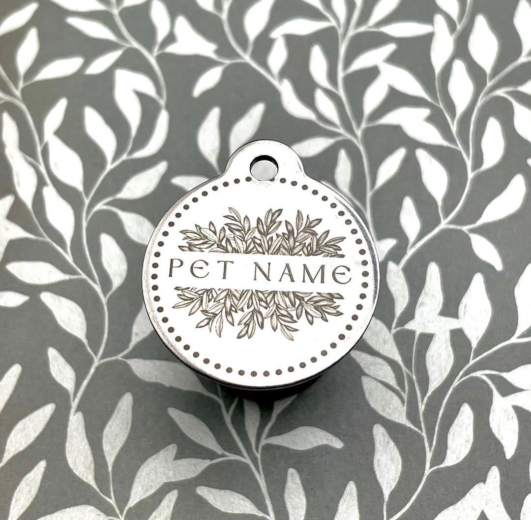 Olive Branch Pet Identification Tag - Personalized Dog and Cat Name Tag ...