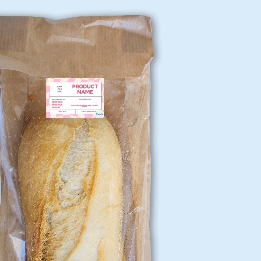 CUSTOM Cottage Food Label Template - Digital Download - Etsy