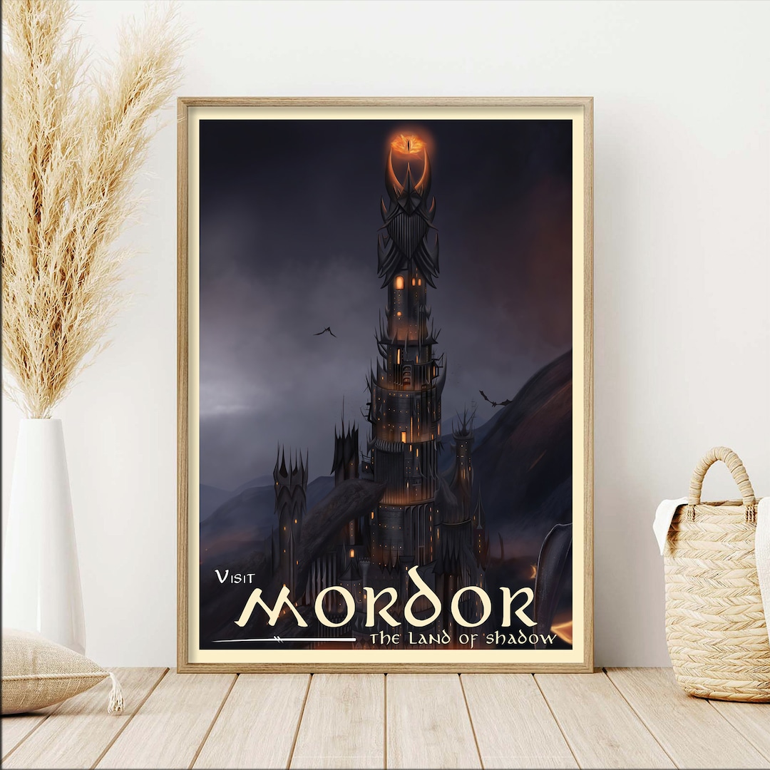Visit Mordor Wall Art the Land of Shadow Wall Hanging Poster - Etsy