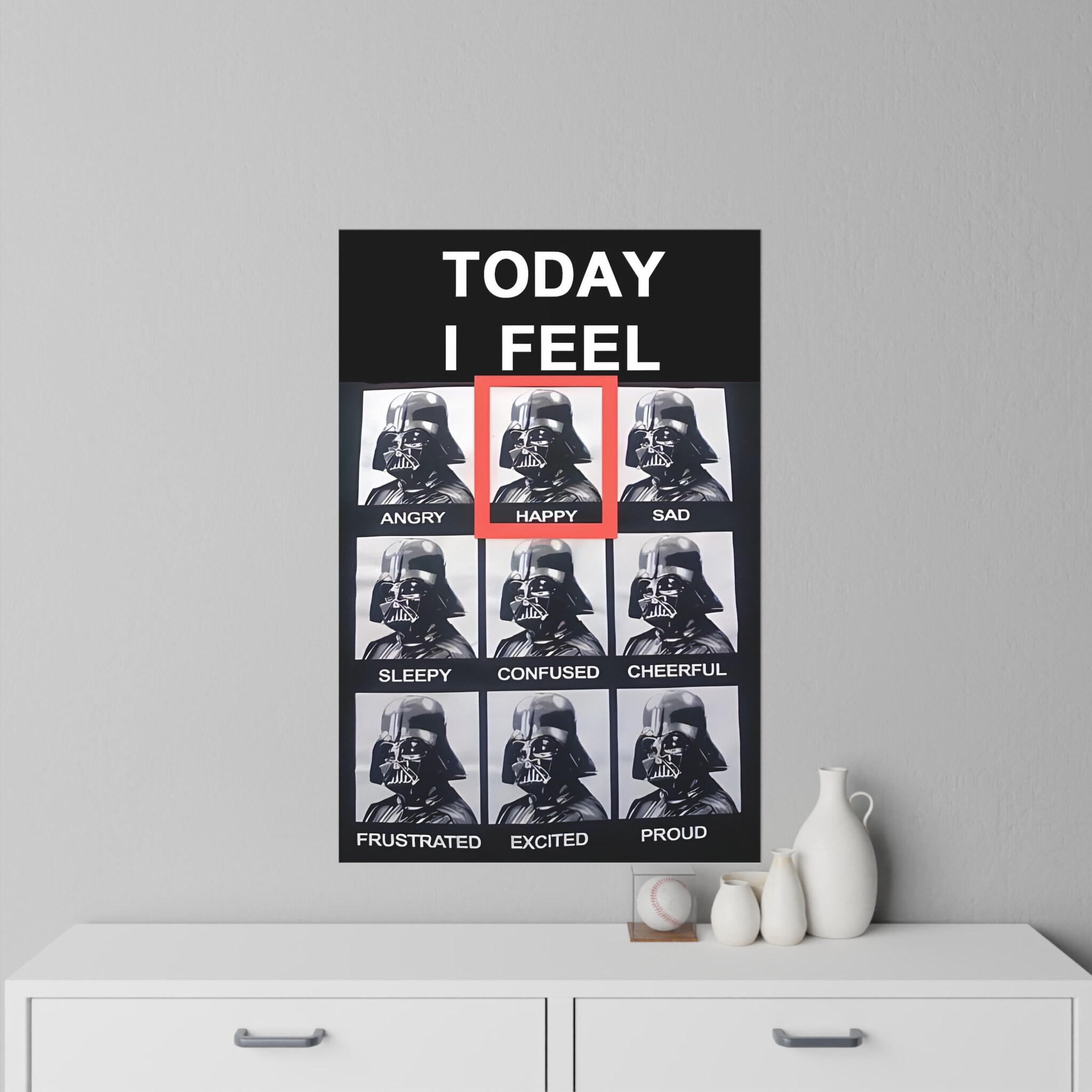 Funny Star Wars Poster Darth Vader Humorous Poster Today I - Etsy