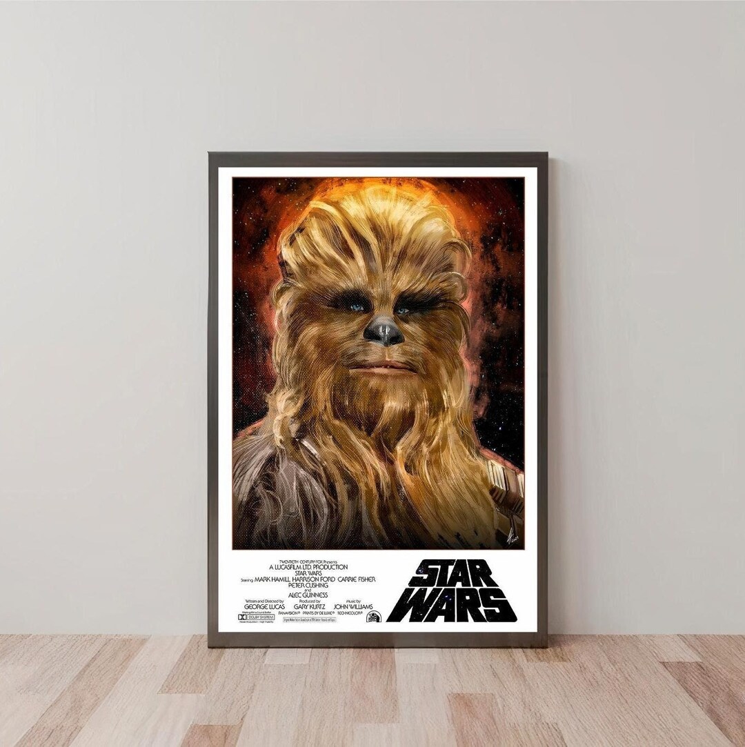 Star Wars Chewbacca Poster Star Wars Wall Art Art Print - Etsy