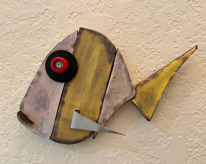 Handcrafted Wood Fish Hanging - Etsy